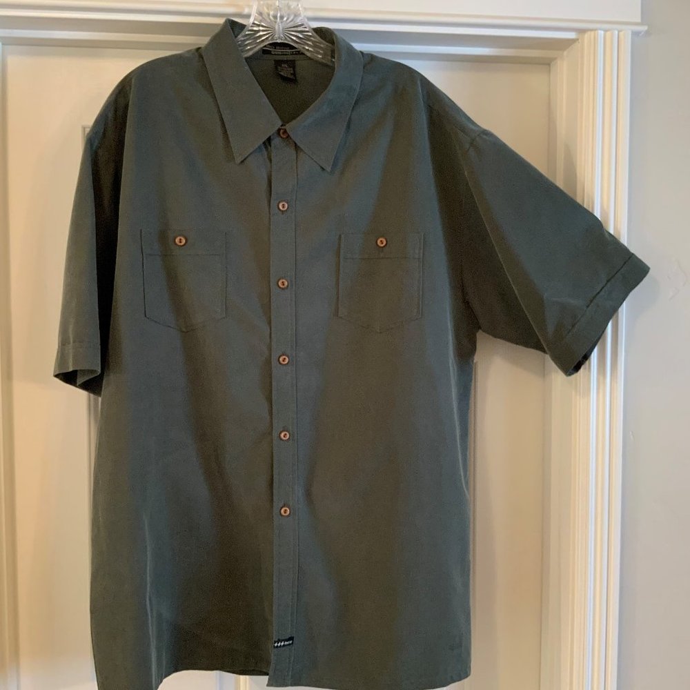 Bc Ethic Suede Shirt Green Xxl - Gem